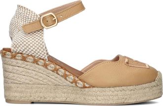 Hispanitas Femme, Chaussures, Brun, Taille: 38 EU Espadrilles en cuir marron avec boucle