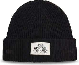 Jack Wolfskin Mütze Jack Wolfskin Badge A61610 Schwarz