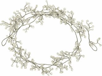 Loberon Girlande Claix, hübsche Optik von Eiskristallen, biegsam & flexibel zu dekorieren, Weihnachten, Christbaumschmuck, Weihnachtsdekoration, Eisen, Acrylg