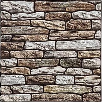 Atmosphera Atmosphera - Set von 2 Aufklebern, Fliesen, Taupe Grey, 30 x 30 cm Caro - Taupe Grey