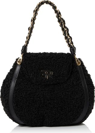 Ermanno Scervino Unisex Adulto VEDA FUR SMALL Shoulder Bag, Black
