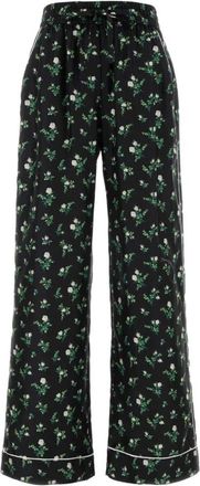 Dolce & Gabbana Femme, V&ecirc;tements de nuit et de d&eacute;tente, Noir, Taille: 36 FR Twill Vanity Pantalons