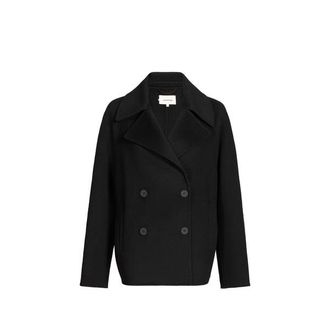 Saison 1865 Manteau court oversize en laine mélangée