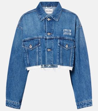 Miu Miu Cropped-Jeansjacke