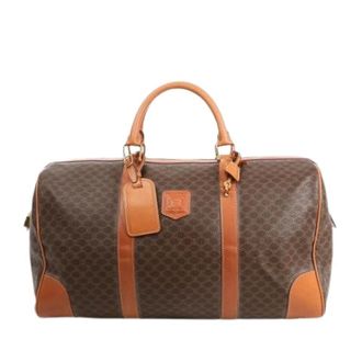 Celine unisex, Pre-owned, Brun, Taille: ONE Size Sac de voyage Boston Triomphe Vintage Macadam Pre-owned