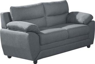Vente-Unique Sofa 2-Sitzer - Stoff - Anthrazit - Manoa