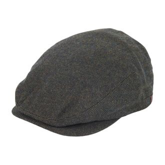 Barbour Homme, Accessoires, Vert, Taille: L Casquette Plate en Laine Traditionnelle