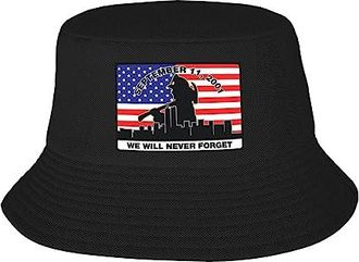 Generic Chapeau De Seau Unisexe 911 343 Comm&eacute;moration des Pompiers D&eacute;c&eacute;d&eacute;s Dr&ocirc;le Seau Chapeau Mode Pliable Bonnet De Soleil, pour De P&ecirc;che, Chasse, La Randonn