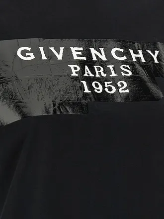 Givenchy Logo-Tape Graphic T-Shirt - Black
