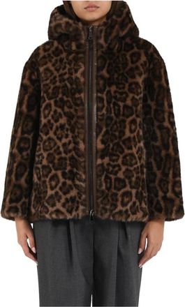 Lou Andréa Femme, Vestes, Multicolore, Taille: 38 FR Mk2599-Leopard Jacket