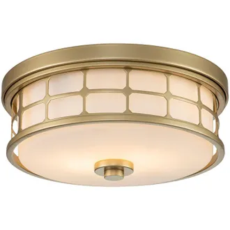 Quoizel Elstead Quoizel Guardian Zylindrische Deckenleuchte Messing natur lackiert, IP44