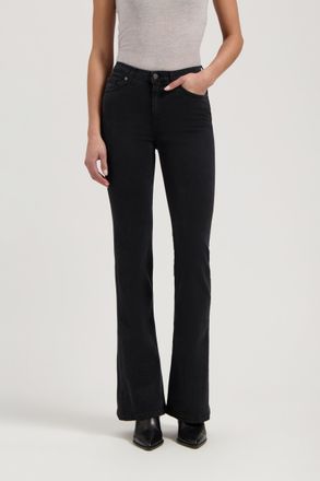 Mud Jeans Damen vegan Jeans High Flared Isy Stone Schwarz