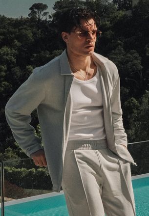 Siksilk Herren Hellgraues Smart Overshirt XXL