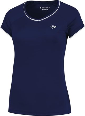 Dunlop Sports Damen Club Ladies Crew Tee Tennis Shirt, Navy, L EU