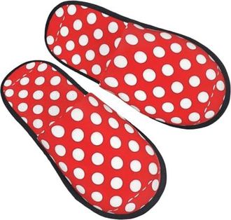 Generic Slippers Jolis Pois R&eacute;utilisables Pantoufles En Coton L&eacute;gers Chaussons Maison Pour Invit&eacute; Spa Int&eacute;rieur M