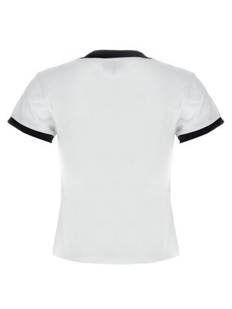 Ganni Bear-Print Organic Cotton T-Shirt - White