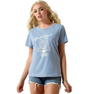 Ariat Womens Lucky Dreams T-Shirt in Ashleigh Blue, Size 2X-Large, by Ariat