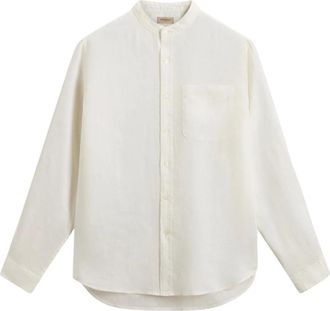Woolrich Femme, Blouses et Chemises, Blanc, Taille: 42 FR Camicia in lino