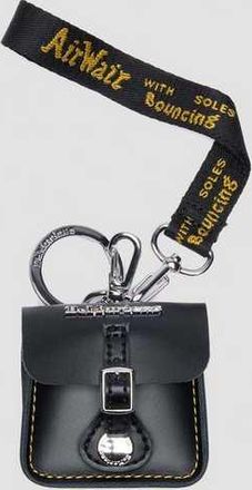 Dr. Martens Leder Pouch Schl&uuml;sselanh&auml;nger in Schwarz