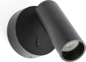 Faro Barcelona Faro Stan Applique murale de lecture Stan Slim noire GU10 avec interrupteur