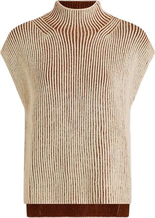 Varley Gerippter Rollkragenpullover - Nude
