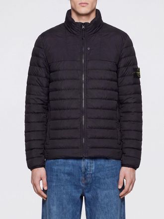 Stone Island Doudoune courte en nylon recycl&eacute; d&eacute;perlant avec col montant