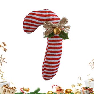 Generico Candy Cane Christmas Ornaments - Christmas Candy Cane For Crafts, Fabric Red And White Home Decor With Gell And Bow, Red White Ornaments For Fall, Win