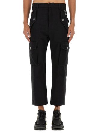 Balmain Cotton Cargo Pants - Black