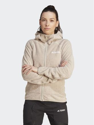 adidas Fleecejacke Terrex Techrock Reversible High-Pile-Fleece IB1862 Beige Slim Fit