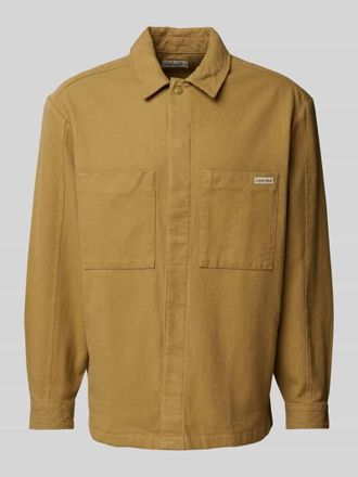 Calvin Klein Jeans Slim Fit Hemdjacke mit Label-Detail