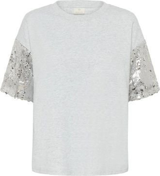 Kaffe Femme, Tops, Gris, Taille: 38 FR Kaniel Knit Pullover