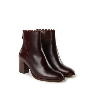 Maison Toufet Bottines Giselle &agrave; talon en cuir