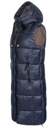 Sublevel Damen lange Steppweste D50048X80105B8 Navy L