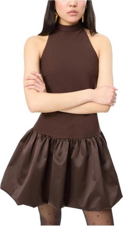 Rotate Mini Peplu 1667 - - Dresses - Damen - Braun - L