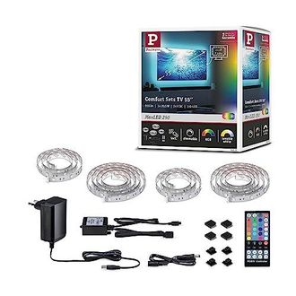 Paulmann 78875 MaxLED 250 LED Strip Kit de base TV Comfort 55 3,6m 20,5W 277lm/m 30LEDs/m RGBW+ 24VA gradable