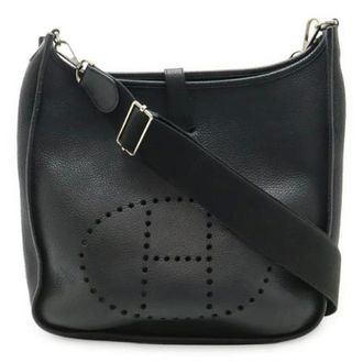 Herm&egrave;s unisex, Pre-owned, Noir, Taille: ONE Size Pre-owned Sac bandouli&egrave;re Evelyne III GM Noir