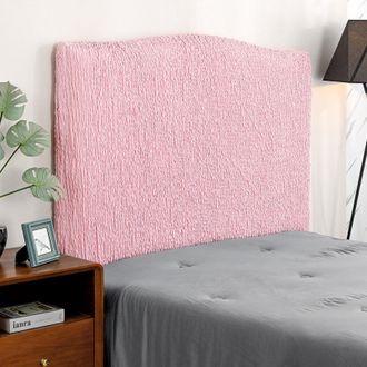 Generic Dehnbarer bogenf&ouml;rmiger Bettkopfteil Bezug Bettbezug f&uuml;r Queen Kingsize Betten gebogen Kopfteil Bezug Zertifiziert strapazierf&auml;hig staubdichter Schutz