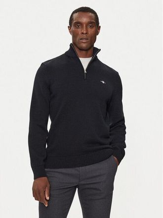 GANT Pullover Casual Cotton Half Zip 8030170 Schwarz Regular Fit