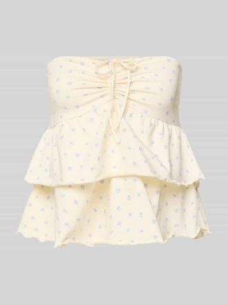 Review Bandeau-Top im Stufen-Look mit Schn&uuml;rung