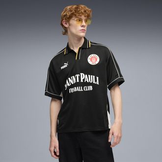Puma FC St. Pauli Retro Fu&Atilde;Yballtrikot Herren, Kleidung, Schwarz, XXL