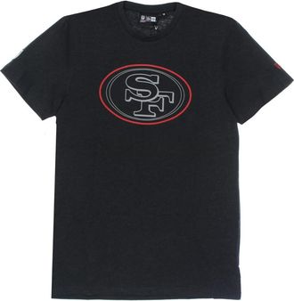 New Era NFL Kontur Logo Tee Schwarz - - Tops - Herren - Schwarzk - XL