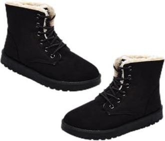 Garneck Neige Chaudes Pour Femme Chaussures &agrave; Lacets Coton Bottines Ext&eacute;rieur Confortables