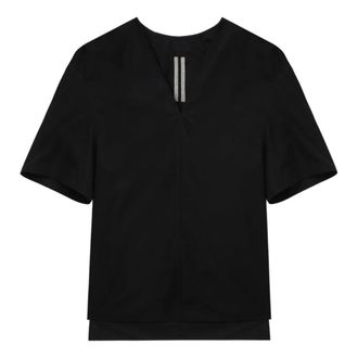 Rick Owens L&auml;ssiges schwarzes Kurzarm-T-Shirt - - Tops - Damen - Schwarzk - S