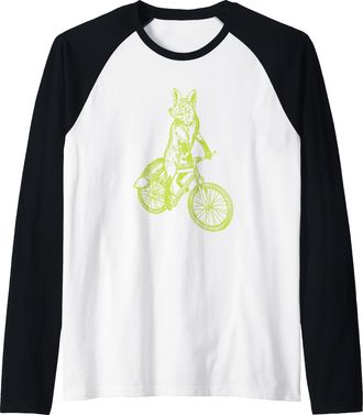 Seembo Fox Fahrrad-Fahrrad, Tierfahrer, Biker, Biking Bike Raglan