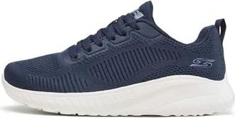 Skechers Femme Bobs Squad Chaos Face Off Basket, Tricot Technique Bleu Marine, 38.5 EU