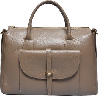 Anna Luchini Beige Rindsledertasche