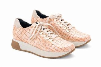 Lince Lince Baskets &agrave; plateforme confortable | Semelle en caoutchouc | Semelle int&eacute;rieure en gel amovible | I16260 | Fabriqu&eacute;es en Espagne, Orange (Bora Ora