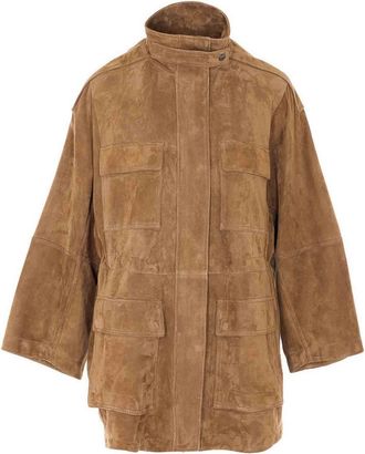 Brunello Cucinelli Blouson En Cuir - Marron