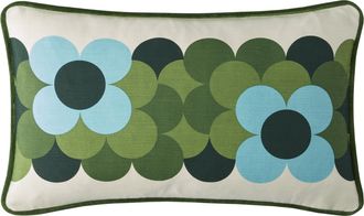 Orla Kiely Kissen - Retro-Blumenstreifen - 100 % Baumwolle 30 cm x 50 cm (Riviera:30 cm x 50 cm)
