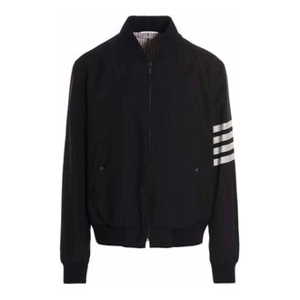 Thom Browne Homme, Vestes, Bleu, Taille: 2XL Bomber 4 Bar